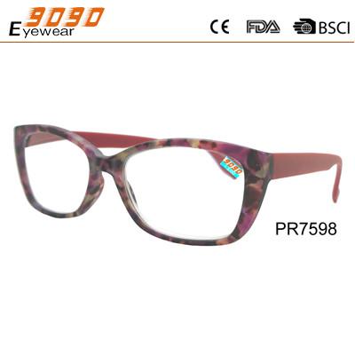 China Los vidrios de lectura de moda de la señora, hechos del plástico, modelo en el marco, poder sonaron: 1,00 a 4.00D en venta