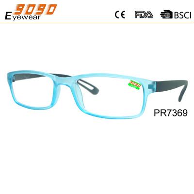 China Vidrios de lectura transparentes del rectángulo, hechos del plástico con la bisagra plástica en venta