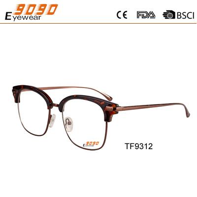 China Marco óptico plástico de la última de la moda TR90 de la inyección de los vidrios venta al por mayor de China con el templo de bronce en venta