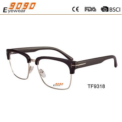 China La nueva llegada y la venta caliente diseñan los marcos ópticos TR90 con las piezas de metal en el templo, en venta