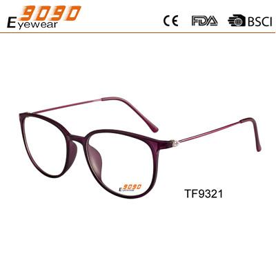 China La nueva llegada y la venta caliente de la señora diseñan TR90 los marcos ópticos, diamante en el templo en venta