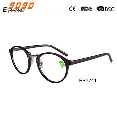 China Nueva llegada y venta caliente gafas de lectura de plástico con almohadilla de metal nos, adecuado para hombres y mujeres en venta