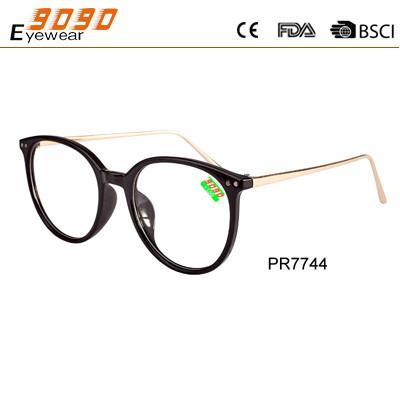 China Gafas de lectura de moda, templo de metal y dos alfileres en el marco, adecuados para hombres y mujeres en venta