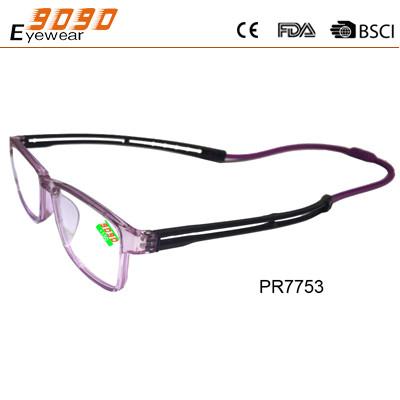 China El nuevo diseño de gafas para mujer de 2018, extiende el templo y cuelga el cuello en venta
