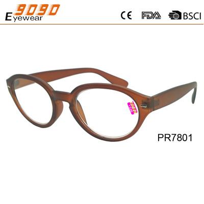China Vidrios de lectura de moda, hechos de bastidor plástico con las piezas de metal, convenientes para los hombres y las mujeres en venta