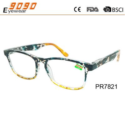 China 2019 nuevos vidrios de lectura del diseño con el marco, la bisagra de la primavera, convenientes coloridos para los hombres y las mujeres en venta