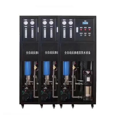 China Industrial/Commercial 500L Direct Drinking Water Purification Equipment Large Flow Double-Stage Reverse Osmosis Steel Pump for sale