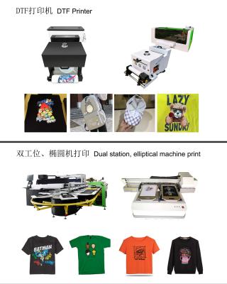 Cina Tavola a getto d'inchiostro Inkjet I3200 Per stampante a spruzzo diretto a doppia stazione abbigliamento t-shirt inchiostro bianco stampa a caldo DTF in vendita