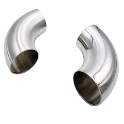 China Sanitary Stainless Steel 90 Degree Pipe Connection Welded Elbow Welding Seamless Elbow Pipe Fittings for sale