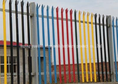 Chine Palissade en acier enduite par PVC clôturant le matériel galvanisé plongé pré chaud de tube à vendre