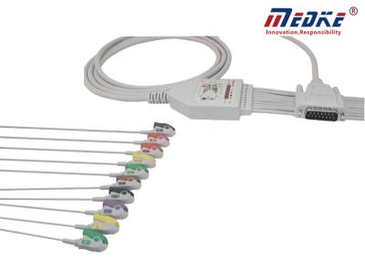 Cina Cavo di elettrocardiogramma di Mindray/Edan con 10/12 di IEC fisso di pizzico dei Leadwires in vendita