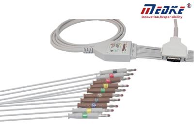 China Cable de la máquina del ECG de Undetachable del plátano 4,0 de Fukuda Denshi en venta