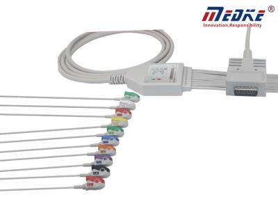 China Los desfibriladores Burdick compatible protegieron el cable de la máquina del ECG DB15 en venta