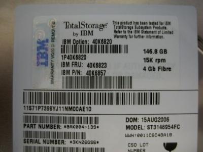 Cina 146,8 GB di IBM di drive del hard disk 40K6820 5414 15K FC del server a 3.5 pollici in vendita