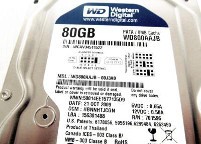 Cina 80 GB 8 di MB di Western Digital WD800AAJB PATA 100 MB/s di drive del hard disk a 3.5 pollici del server 7200Rpm in vendita