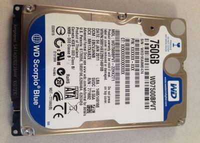 中国 3 Gb/s 9.5 mm 5400 RPM 青いサーバー ハードディスク・ドライブ 750 GB の WD7500BPVT SATA 2.5 のインチ WD 販売のため