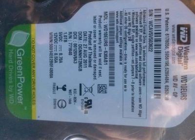 Cina Recinzione a 3.5 pollici del drive del hard disk di Western Digital di MB di WD10EURS SATA 3 Gb/s 64 in vendita
