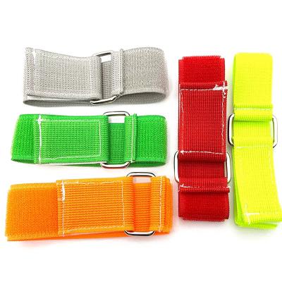 China Colorful Iron Buckle Elastic Hook And Loop Tape Elastic Loop Fastener For Waist Cinching Straps for sale