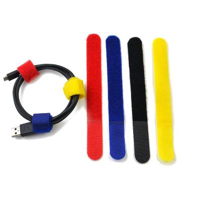 China Colorful Back To Back Hook And Loop Anti Slip And Fixed Cable Management Tape for sale