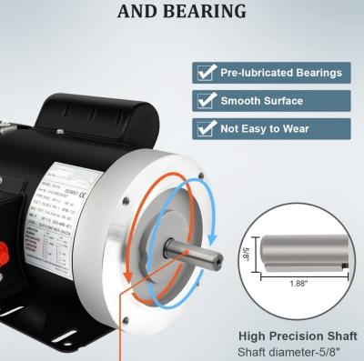 Κίνα 1750RPM Ηλεκτρικός κινητήρας για τράπουλο γιατρός κινητήρας γενικού σκοπού μονοφάσης προς πώληση