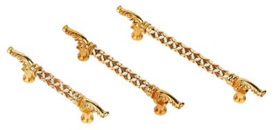 China A tração do hardware da parte alta segura o ouro a céu aberto floral do teste padrão 24K chapeado à venda