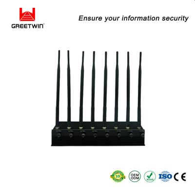 Cina stampo del telefono cellulare dell'emittente di disturbo 2g 3G 4G del segnale di 40m 18W Wifi Bluetooth in vendita