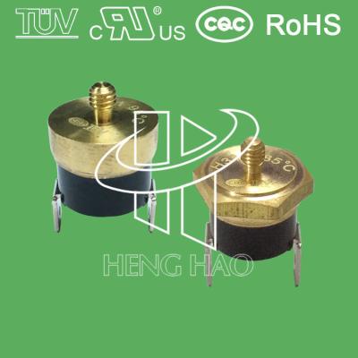 China interruptor bimetálico do entalhe da temperatura com M4, M5, M6, cabeça H31 250V centígrado de grau de 16A 0 a 250 do cobre M16 à venda