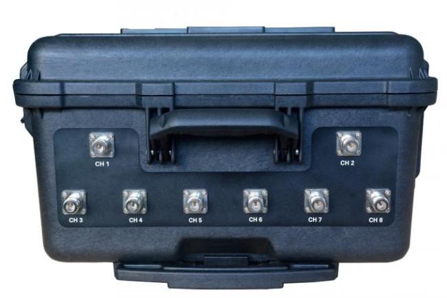 High Power Draw Bar Box 8 Channels Mobile Signal Jammer 200W up to 300 meters GPS WIFI Blocker