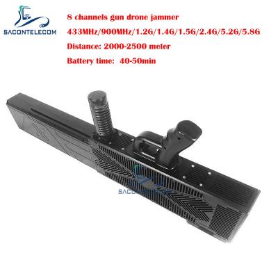 Cina 8 bande 200w alta potenza a lunga distanza pistola anti-drone segnale jammer blocker in vendita