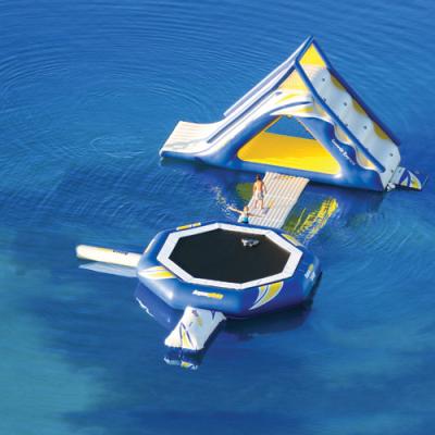 中国 極度の警備員のスライド水公園青い黄色の膨脹可能な水ゲーム 販売のため