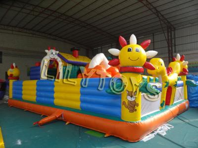 China campo de jogos inflável da cidade do divertimento das crianças coloridas com ventilador/jogos de reparação à venda