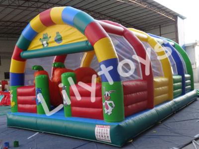 Cina città gonfiabile di divertimento del PVC di 0.55mm con la tenda all'aperto, 10m * buttafuori gonfiabili Lilytoys di 6m in vendita