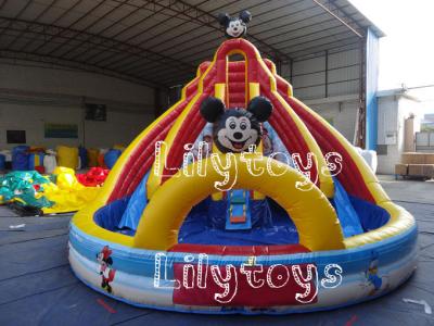 中国 Mickey Musement 公園のための商業膨脹可能な水スライドのスポーツのゲーム 販売のため