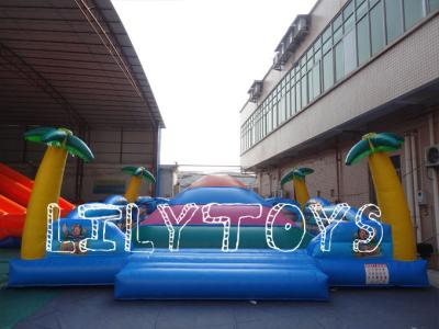 Cina giochi gonfiabili blu con EN15649, ventilatore di sport del PVC dei bambini 0.55mm del ccc in vendita