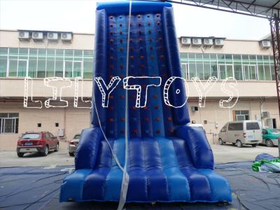 Cina i giochi gonfiabili commerciali di sport rendono incombustibile/grande parete rampicante gonfiabile blu in vendita