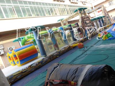 Cina corsa ad ostacoli gonfiabile della palma di estate per i bambini, buttafuori gonfiabili in vendita