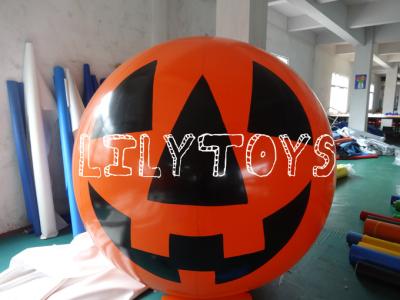 中国 0.18mm ポリ塩化ビニールのハロウィンのオレンジ膨脹可能な広告の気球、OEM UL 販売のため