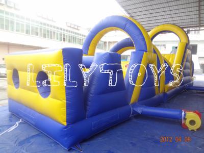 Cina Corse ad ostacoli gonfiabili dei buttafuori del gioco blu di sport, ostacolo gonfiabile EN14960 in vendita