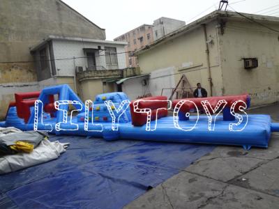 Cina Mini corsa ad ostacoli gonfiabile blu per spettacolo degli affitti di Inflatables del partito dei bambini in vendita