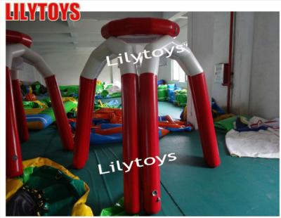 中国 Lilytoys 屋外の巨大な水海のプールのための膨脹可能なゲームの浮遊物のバスケットボール リング賃貸料 販売のため
