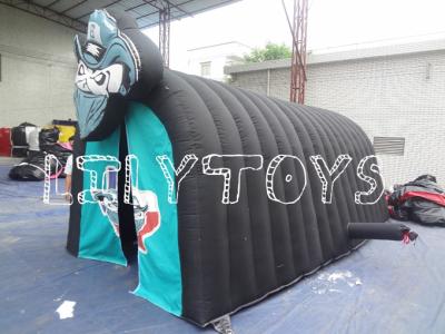 Китай Тоннель футбола pvc коммерчески черной сини раздувной с комплектами для ремонта продается