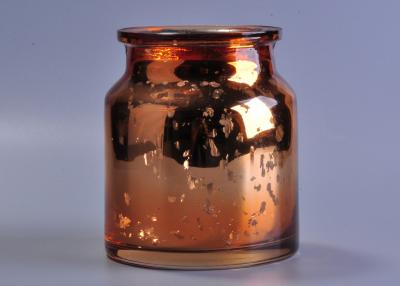 Cina La grande capacità 20oz ha colorato i supporti di candela di vetro, porta-candela rosa di vetro dell'oro del mercurio in vendita