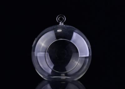 Cina Supporti di candela votivi di vetro del regalo di Natale, supporti d'attaccatura del tealight del vetro trasparente a forma di palla in vendita