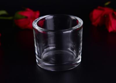 Cina 10 supporti di candela di vetro rotondi della radura spessa pesante della parete di Oz 280ml per Tealight o la cera in vendita
