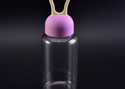 Cina Cappuccio sveglio su misura del silicio delle stoviglie di sport alla rinfusa delle bottiglie di acqua di vetro amichevoli di vetro di eco in vendita