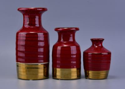 China O difusor cerâmico luxuoso vermelho do junco do aroma engarrafa o volume para a decoração do casamento à venda