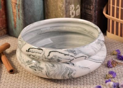 China De kalebasboom vormde Lichtgroene Ceramische Kaarsschepen met Marmer eindigt Te koop