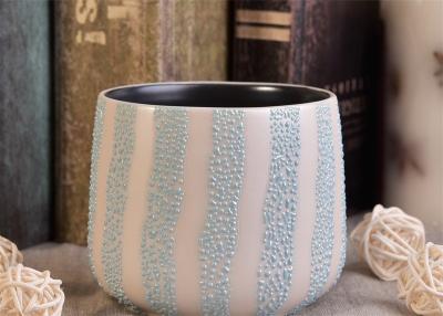 China De binnenlandse Ceramische Parel van Kaarshouders 439Ml verglaasde Externe Verglaasde Zwarte Te koop