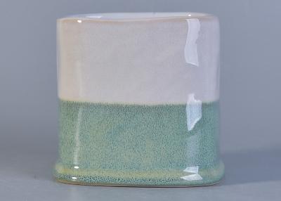 China Do quadrado cerâmico feito a mão dos recipientes da vela de ASTM soja colorida Scented à venda