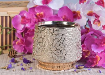 China castiçal 690ml cerâmico galvanizado ouro com teste padrão de flor à venda